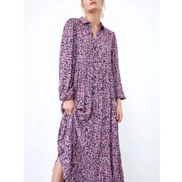Zara | Dresses | Zara Floral Maxi Dress | Poshmark